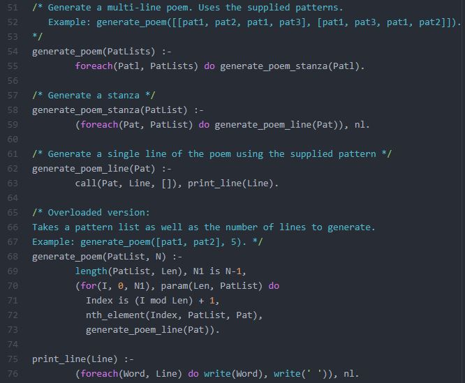 Generating Poetry in Prolog : Rangarajan Krishnamoorthy on Programming and Other Topics