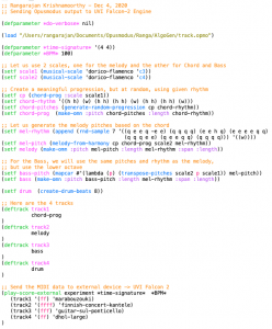 Using Falcon 2 with Opusmodus : Rangarajan Krishnamoorthy on Programming and Other Topics
