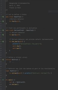 Rust Trait vs. C++ Abstract Class : Rangarajan Krishnamoorthy on Programming and Other Topics