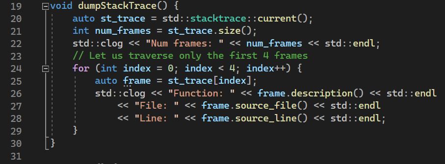 C 23 The Stacktrace Library C Stacktrace Giau